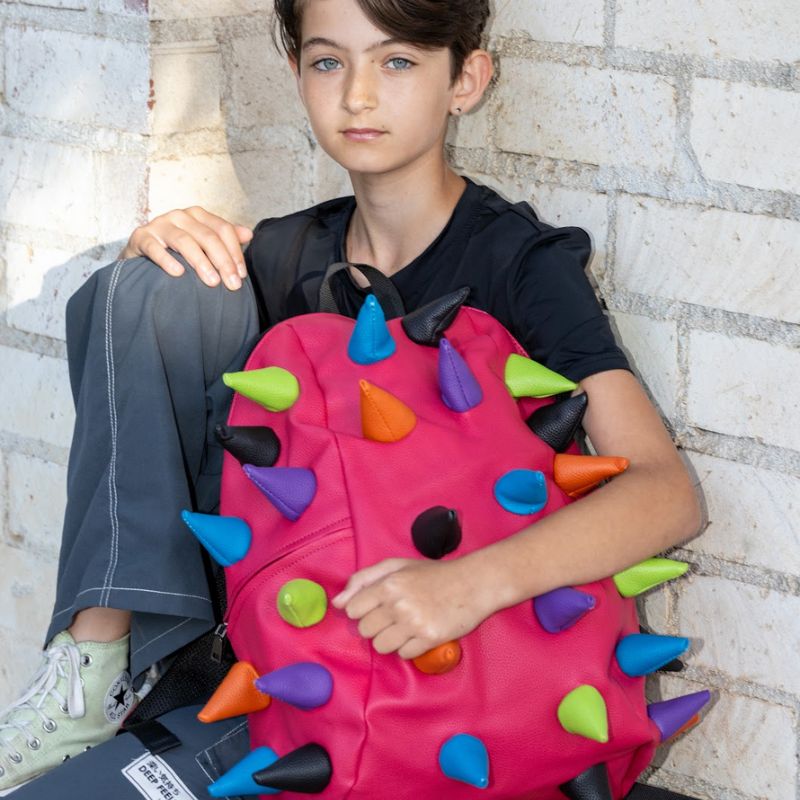 Hot Pink Backpack | 3D Color Blast: Streamers Spike Backpack | Madpax